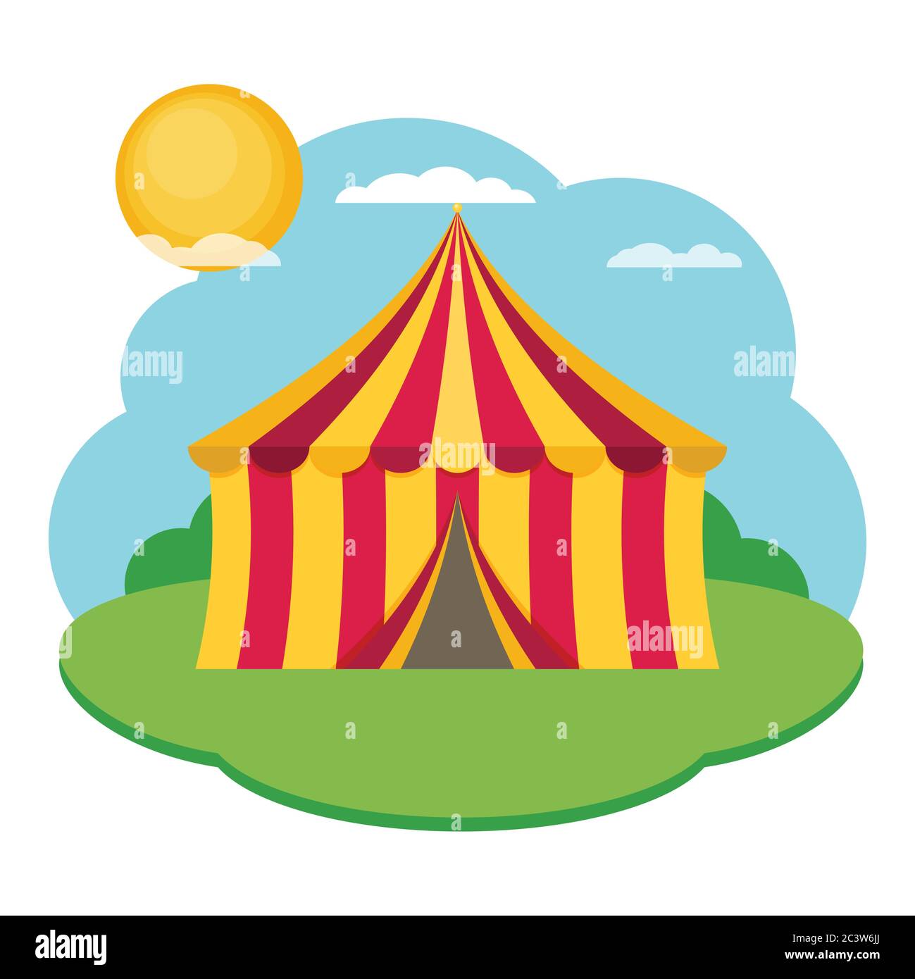 Vintage circus tent flat Cut Out Stock Images & Pictures - Alamy