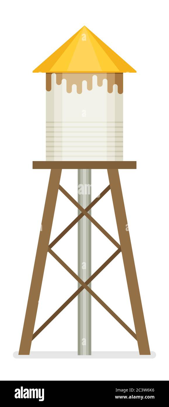 Water tower vector. Flat design Stock Vector Image & Art - Alamy
