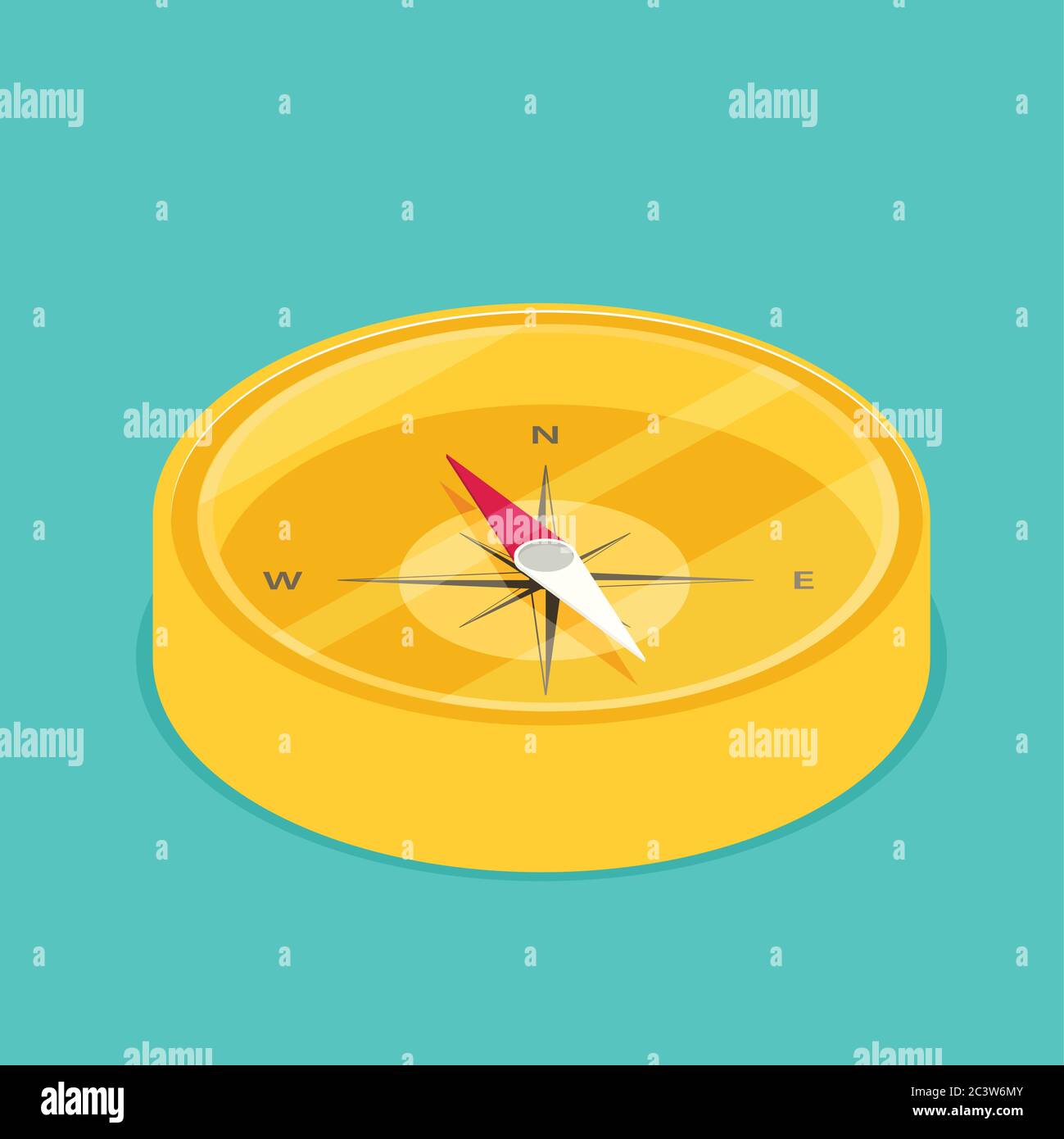 Compass icon web. Flat vector Stock Vector Image & Art - Alamy