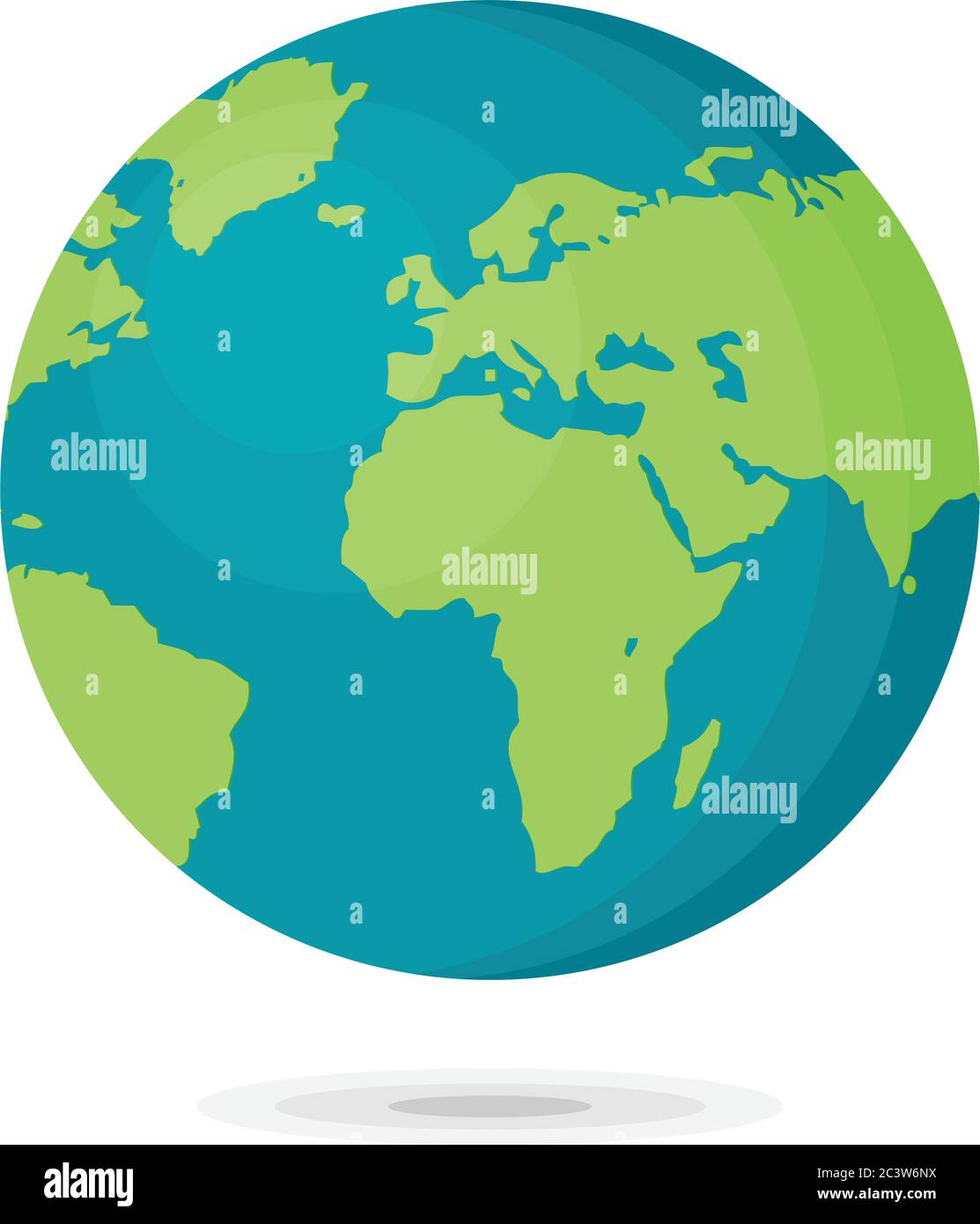 Flat planet Earth icon. Vector illustration Stock Vector Image & Art ...