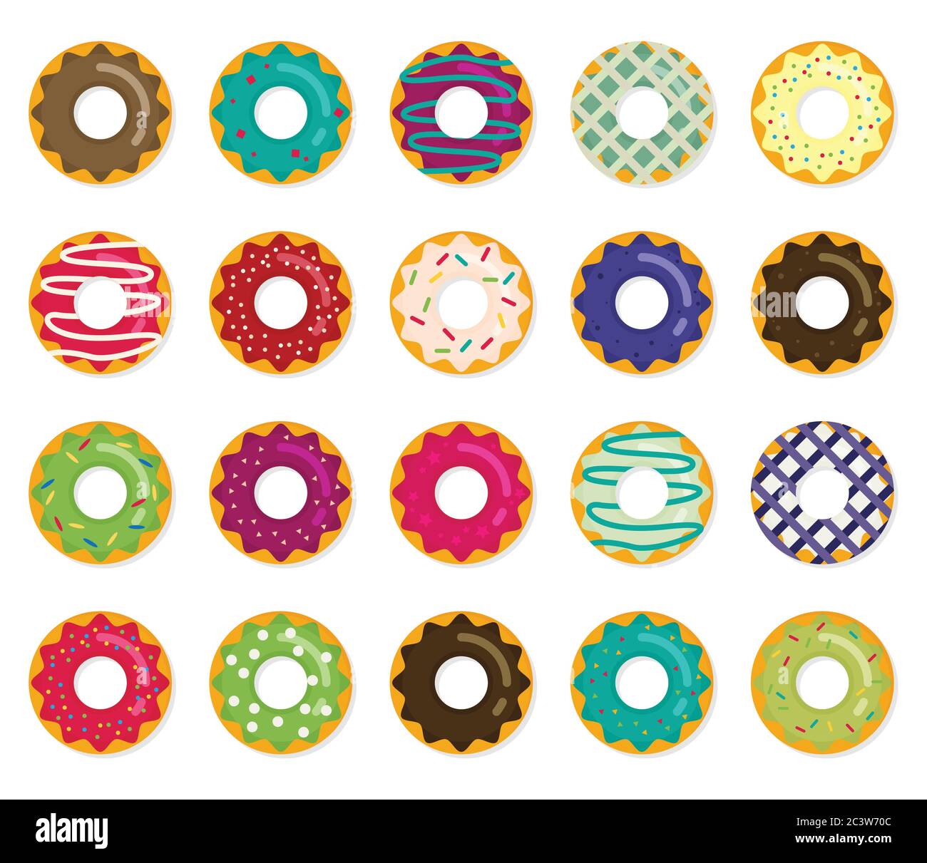 Doughnuts vector vectors hi-res stock photography and images - Alamy