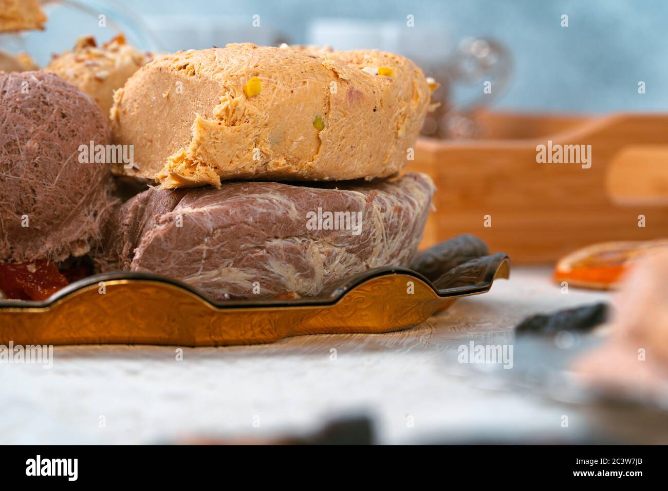 Close up of a turkish dessert halva Stock Photo - Alamy