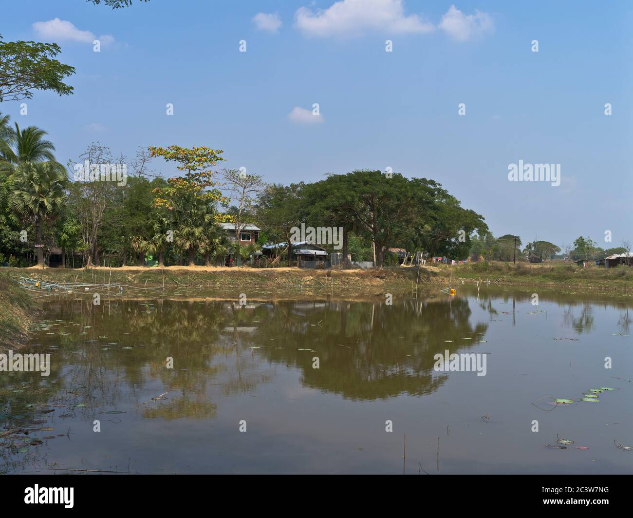 dh Burmese farmhouse village farm YANGON MYANMAR Traditional farmstead ...