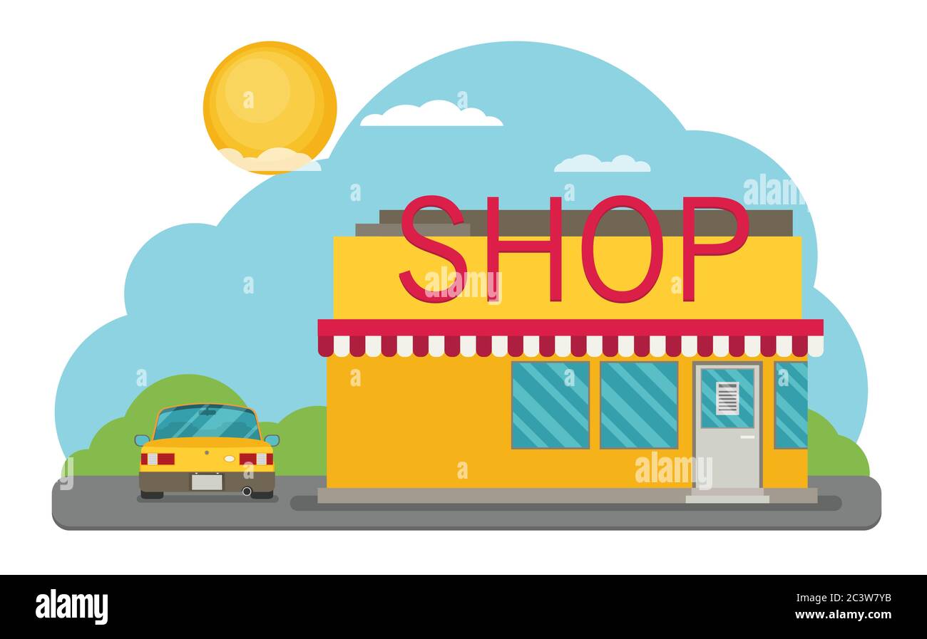 Vector Shop or Store Building Illustration Stock Vector Image & Art - Alamy