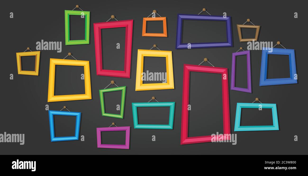 Cartoon Photo Picture Painting Drawing Frame Stock Vector Image & Art ...