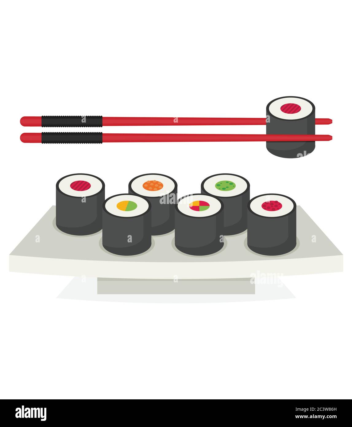 Sushi Icon. Vector flat design Stock Vector Image & Art - Alamy