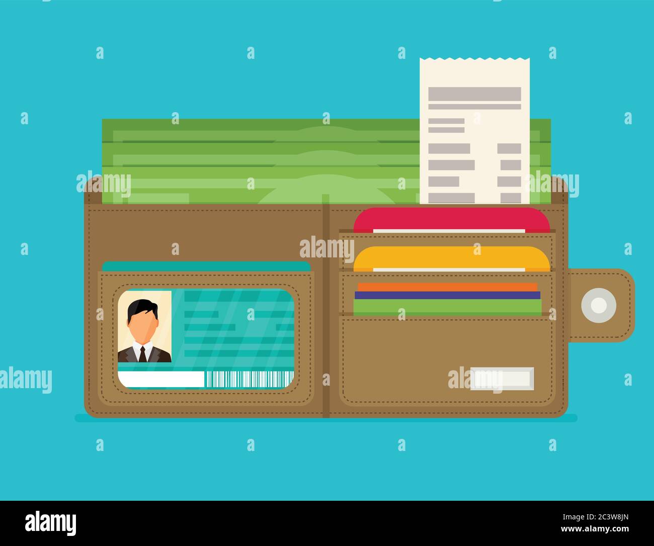 Wallet open in flat style Stock Vector Image & Art - Alamy