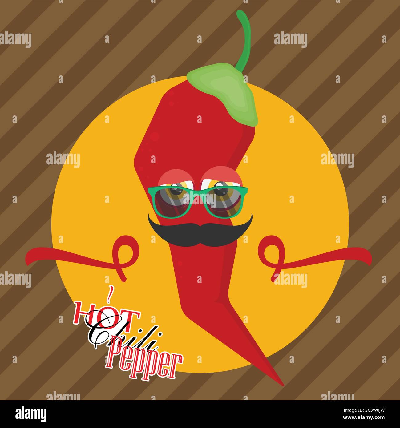 Red hot chili peppers. Vector Illustration Stock Vector Image & Art - Alamy