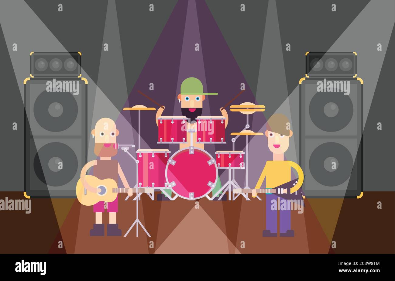Musicians rock group isolated Stock Vector Images - Alamy