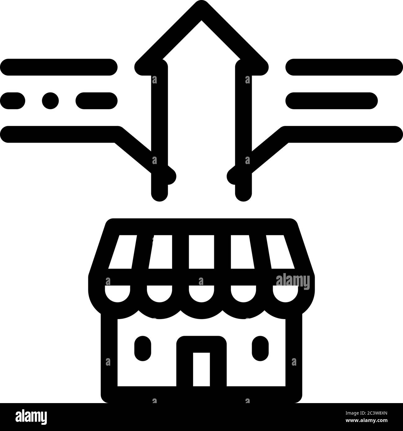 franchise growth business icon vector outline illustration Stock Vector ...