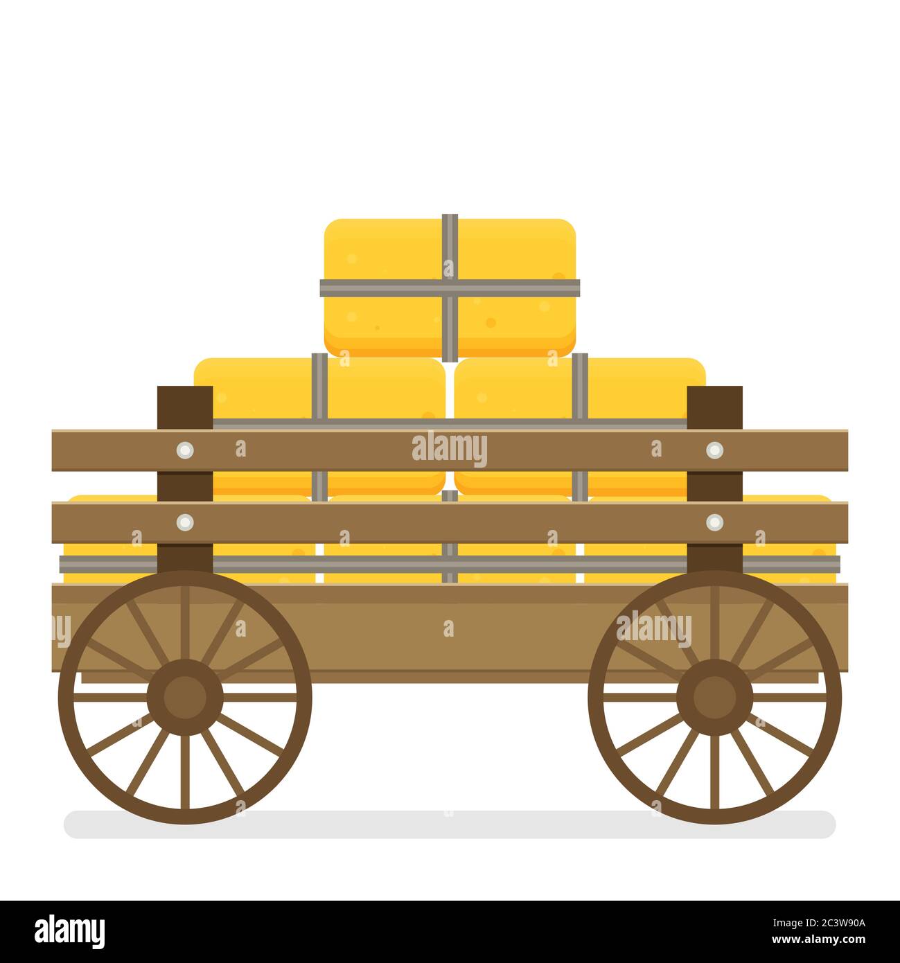Old wooden farm cart wheel Stock Vector Images - Alamy