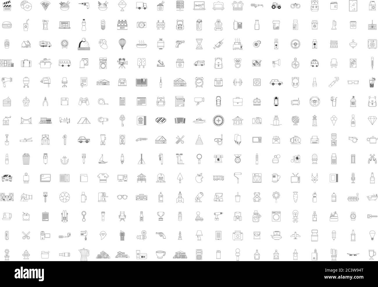 Set of vector icons. Flat design Stock Vector Image & Art - Alamy