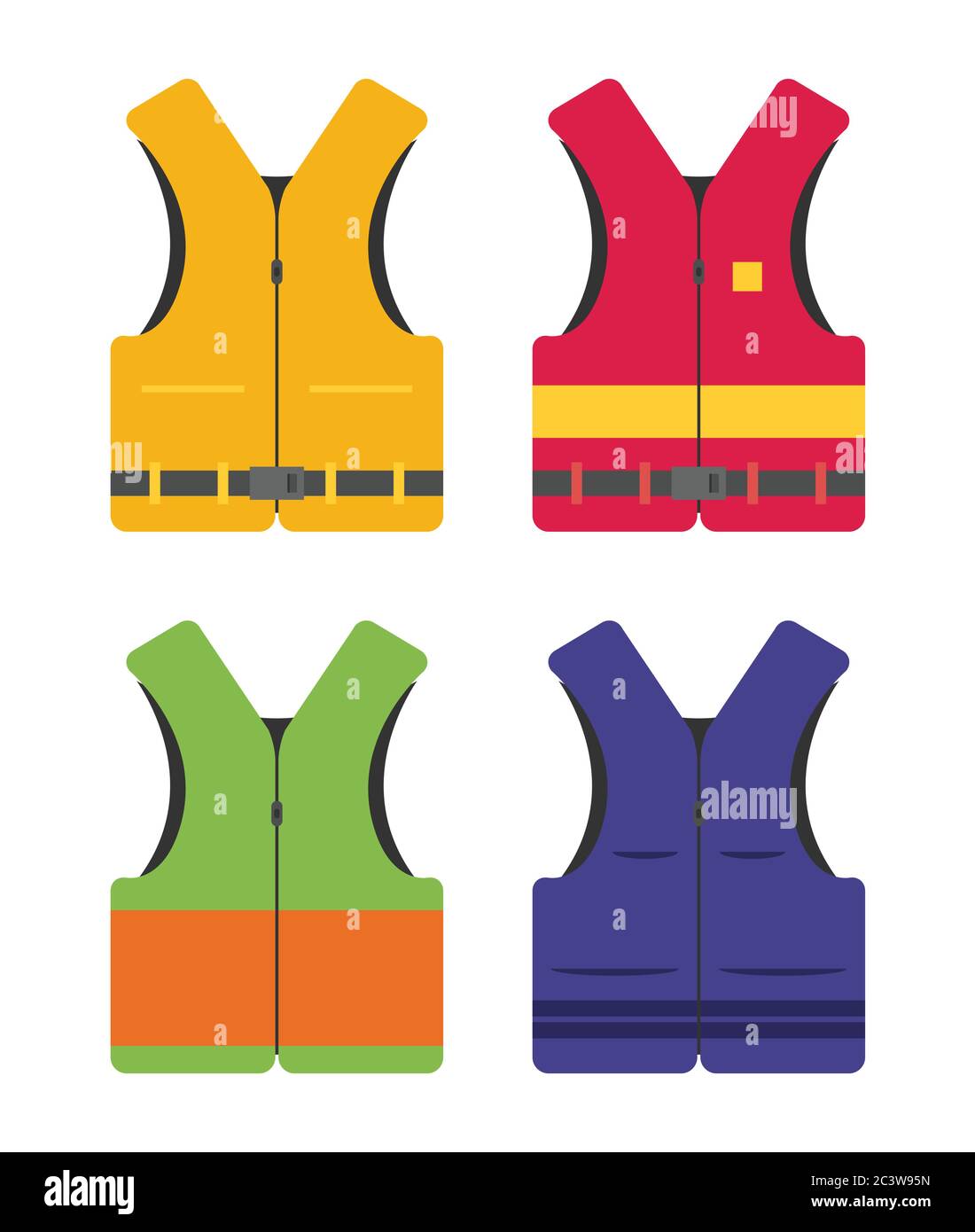 Vest icon set color Cut Out Stock Images & Pictures - Alamy