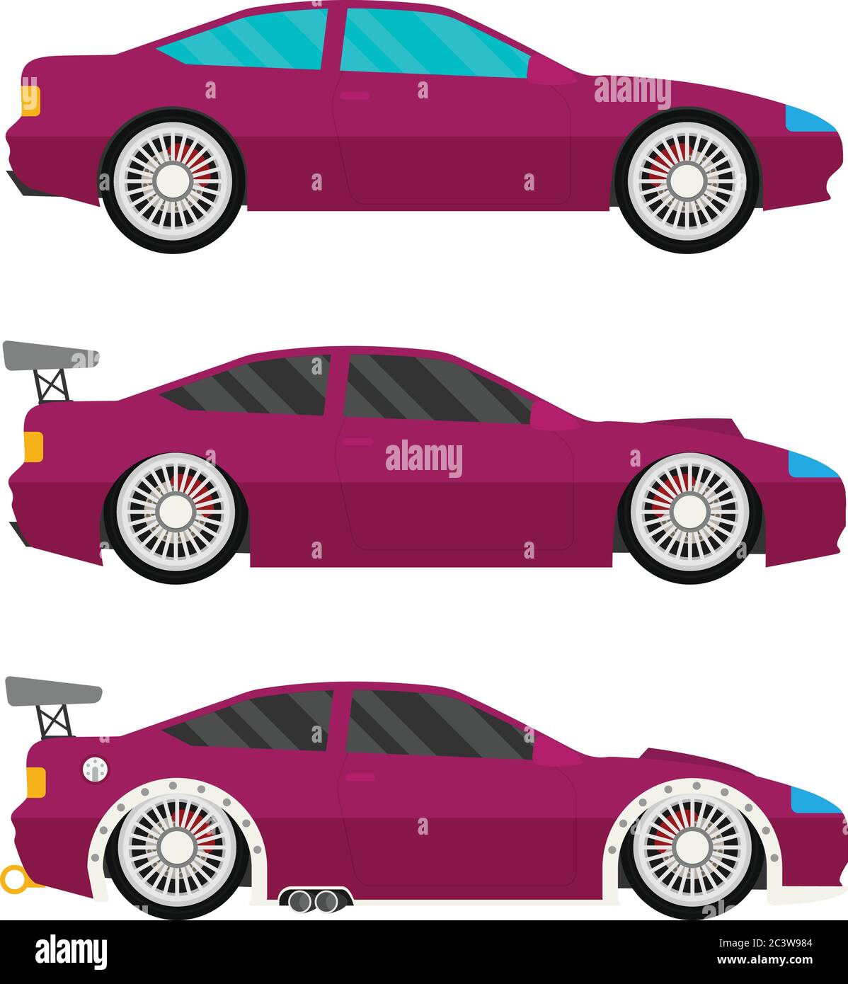 Flat racing car vector set. Eps 10 Stock Vector Image & Art - Alamy