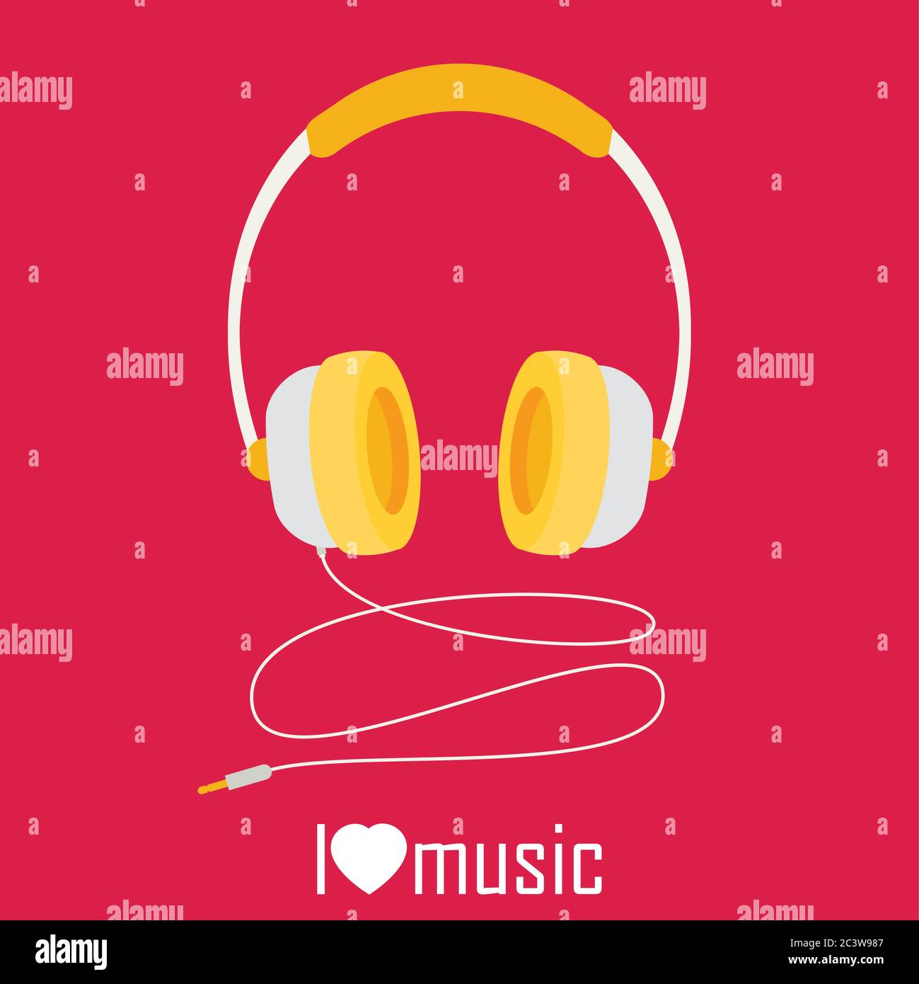 headphones with cord vector Stock Vector Image & Art - Alamy