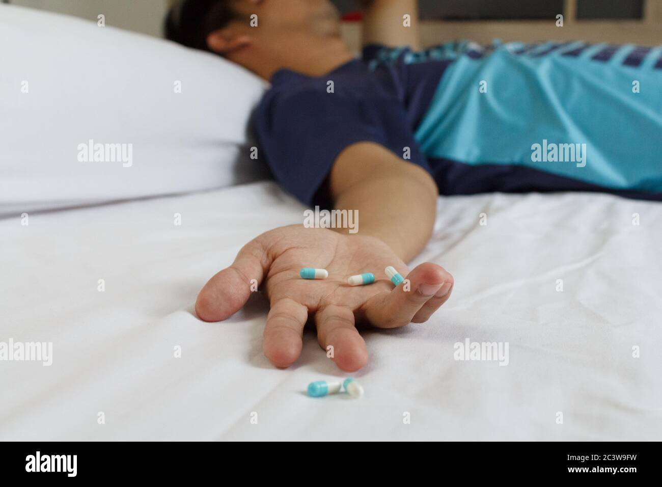 Take an overdose concept Drug addiction and social issue for teenager ...