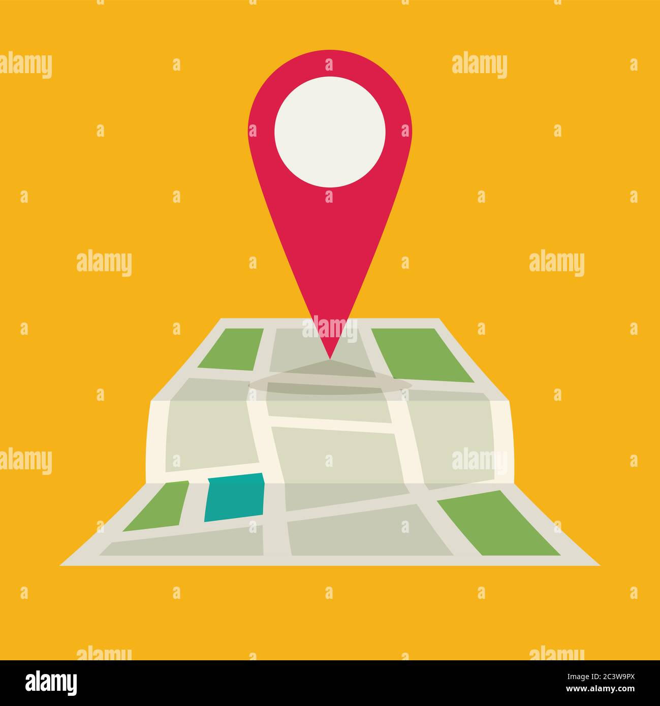 Location map flat design vector icon Stock Vector Image & Art - Alamy