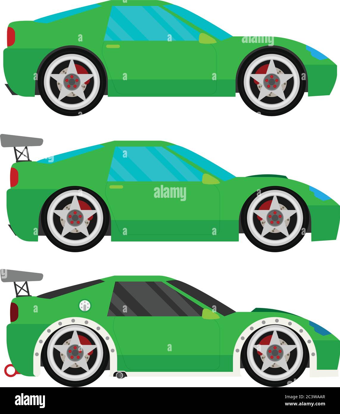 Flat racing car vector set. Eps 10 Stock Vector Image & Art - Alamy