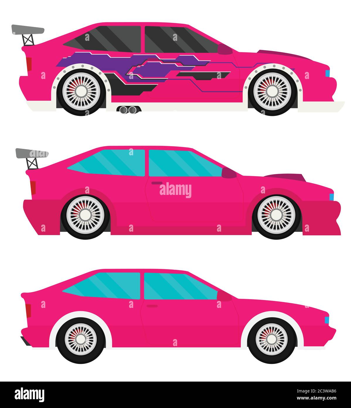 Flat racing car vector set. Eps 10 Stock Vector Image & Art - Alamy