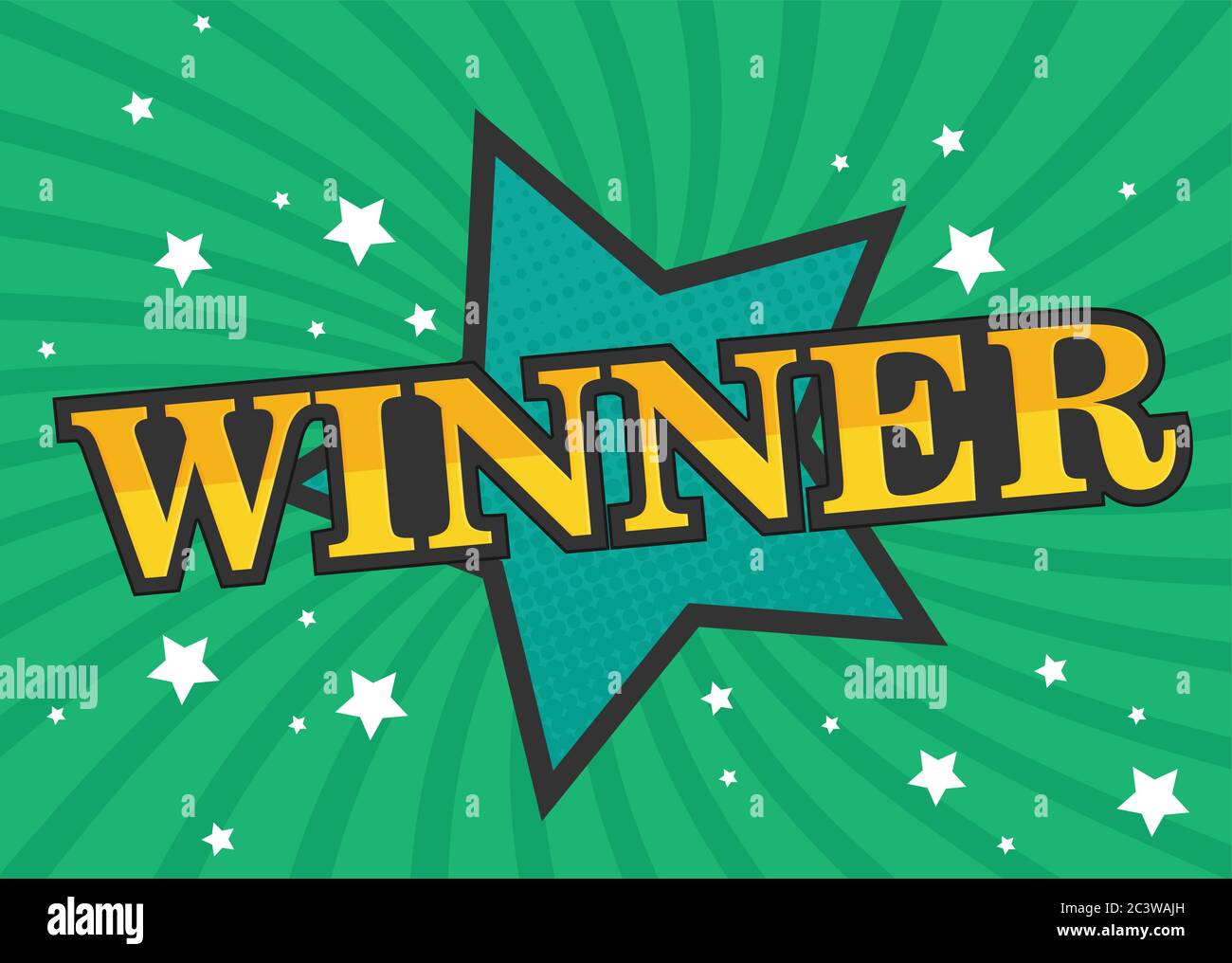 Comic star, Winner, Vector illustration Stock Vector Image & Art - Alamy