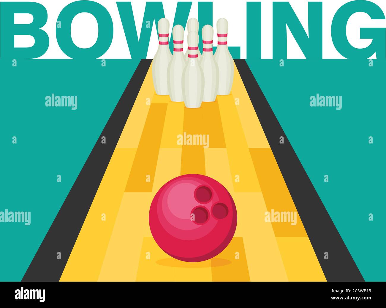 Bowling ball and pins Stock Vector Image & Art - Alamy