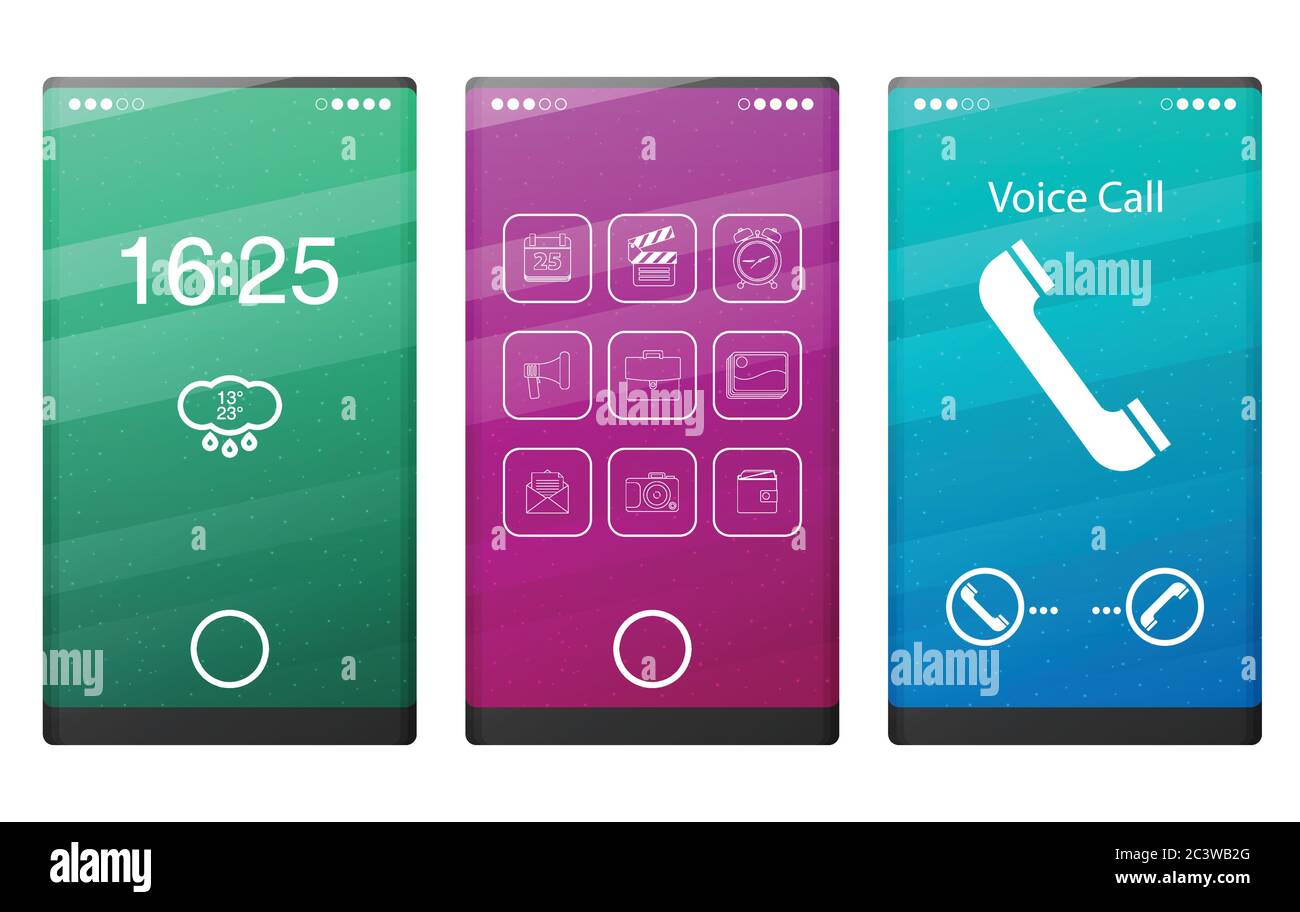 Modern smartphone flat vector Stock Vector Image & Art - Alamy