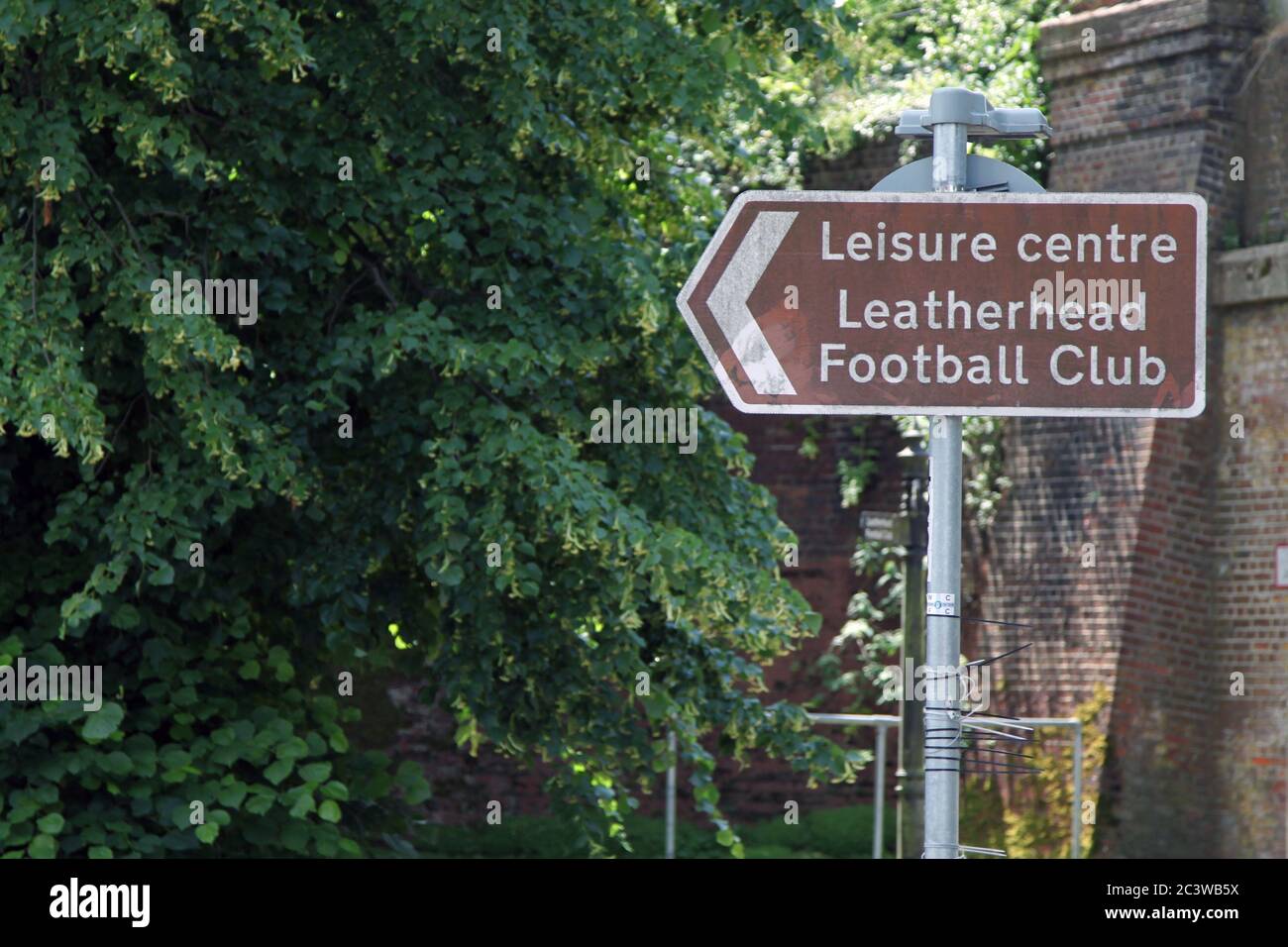 Sign for Leatherhead Leisure Centre and Leatherhead Football Club ...