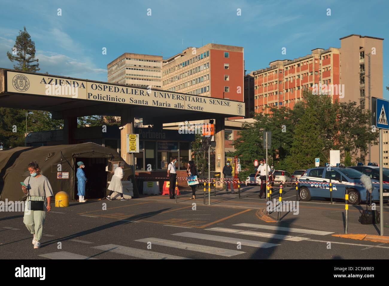 Policlinico Santa Maria alle Scotte Hospital of Siena, with the ...