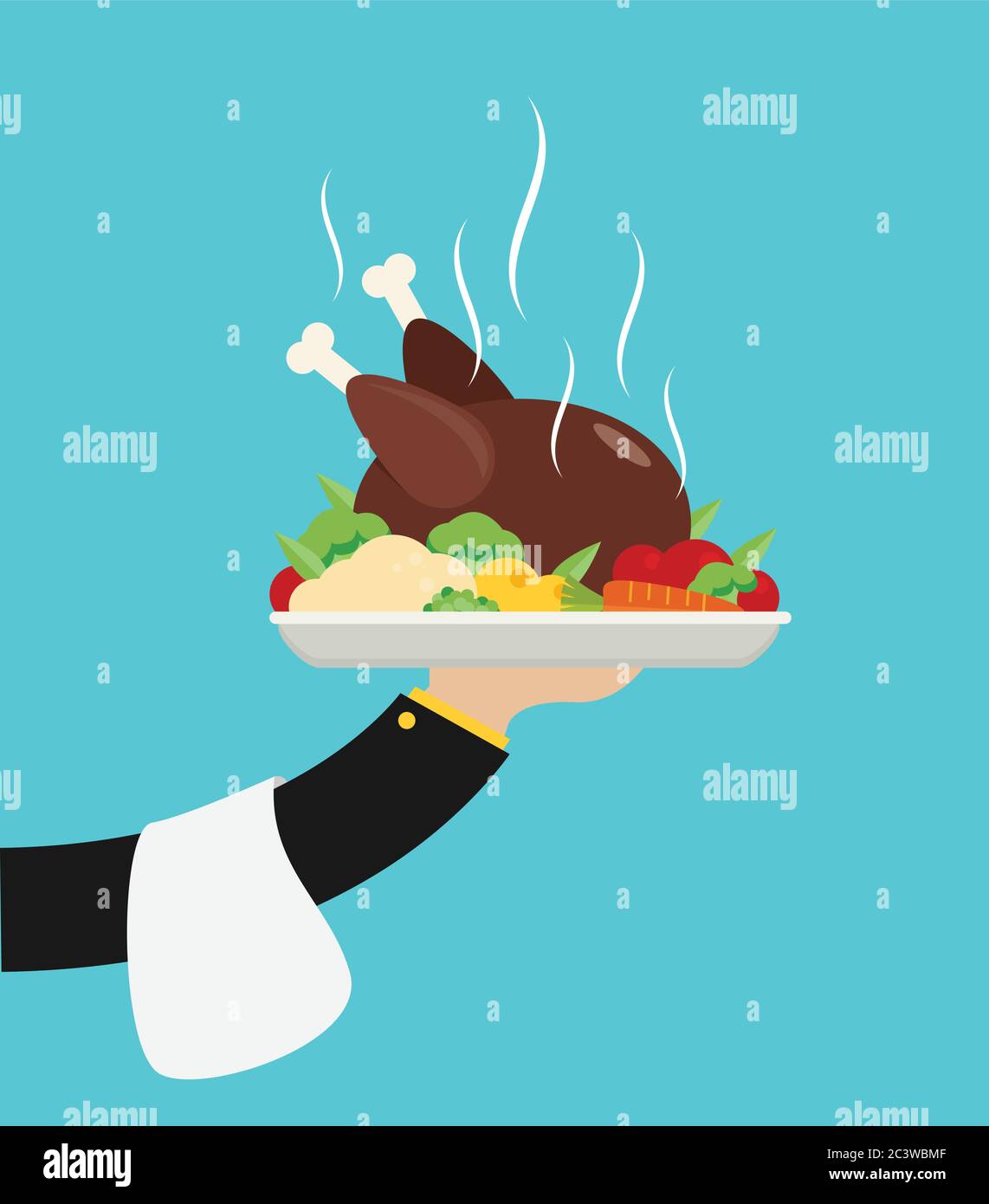 Cartoon cooked chicken Stock Vector Images - Alamy