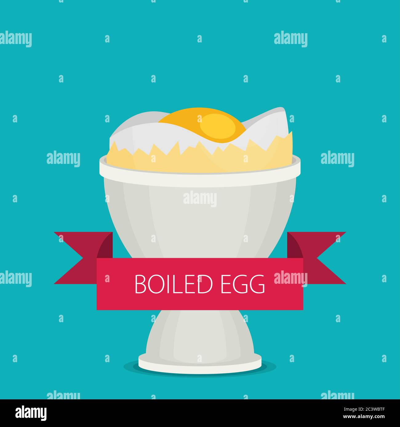 Soft boiled eggs breakfast Stock Vector Images - Alamy