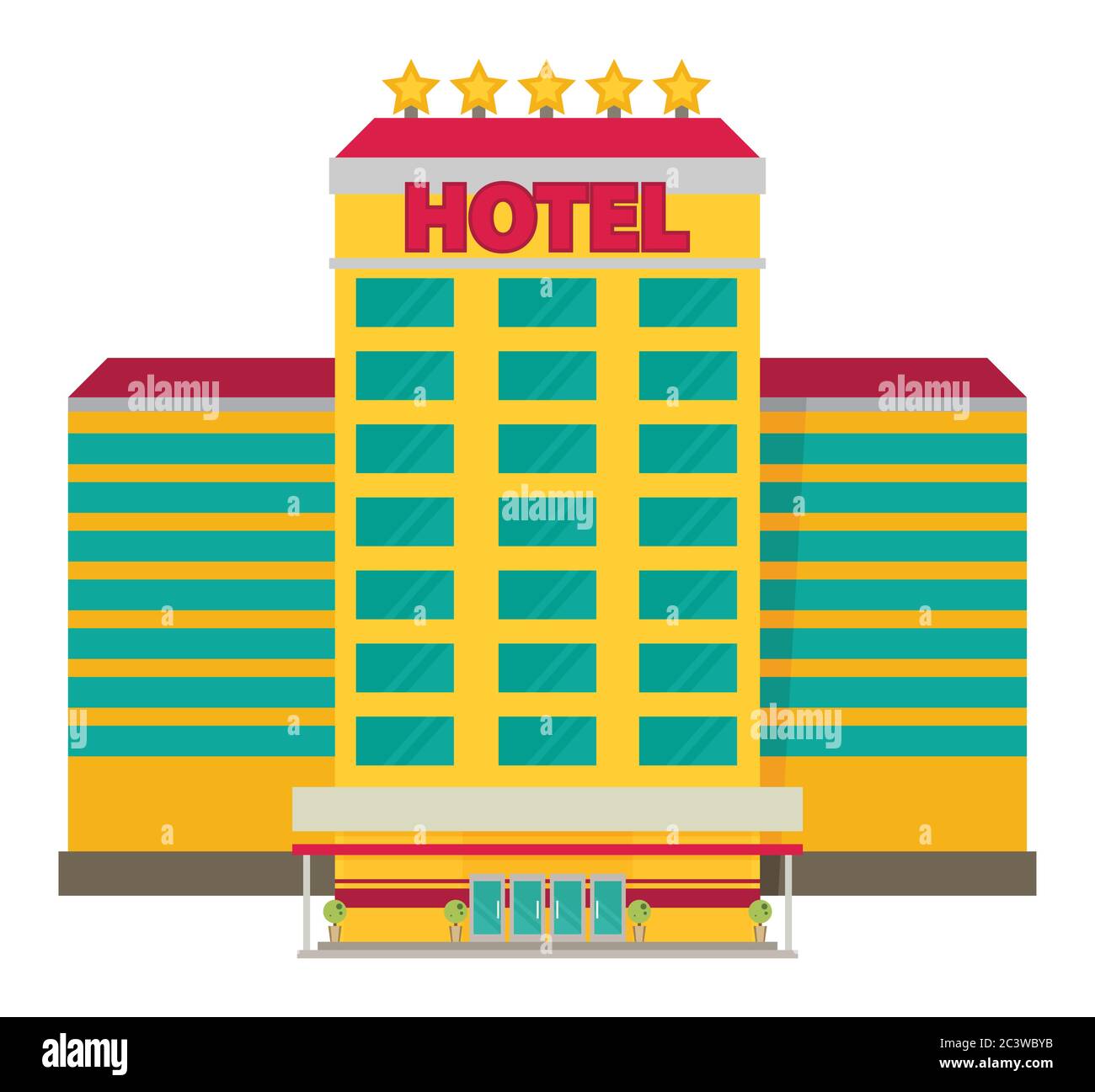 Hotel Flat vector illustration Stock Vector Image & Art - Alamy