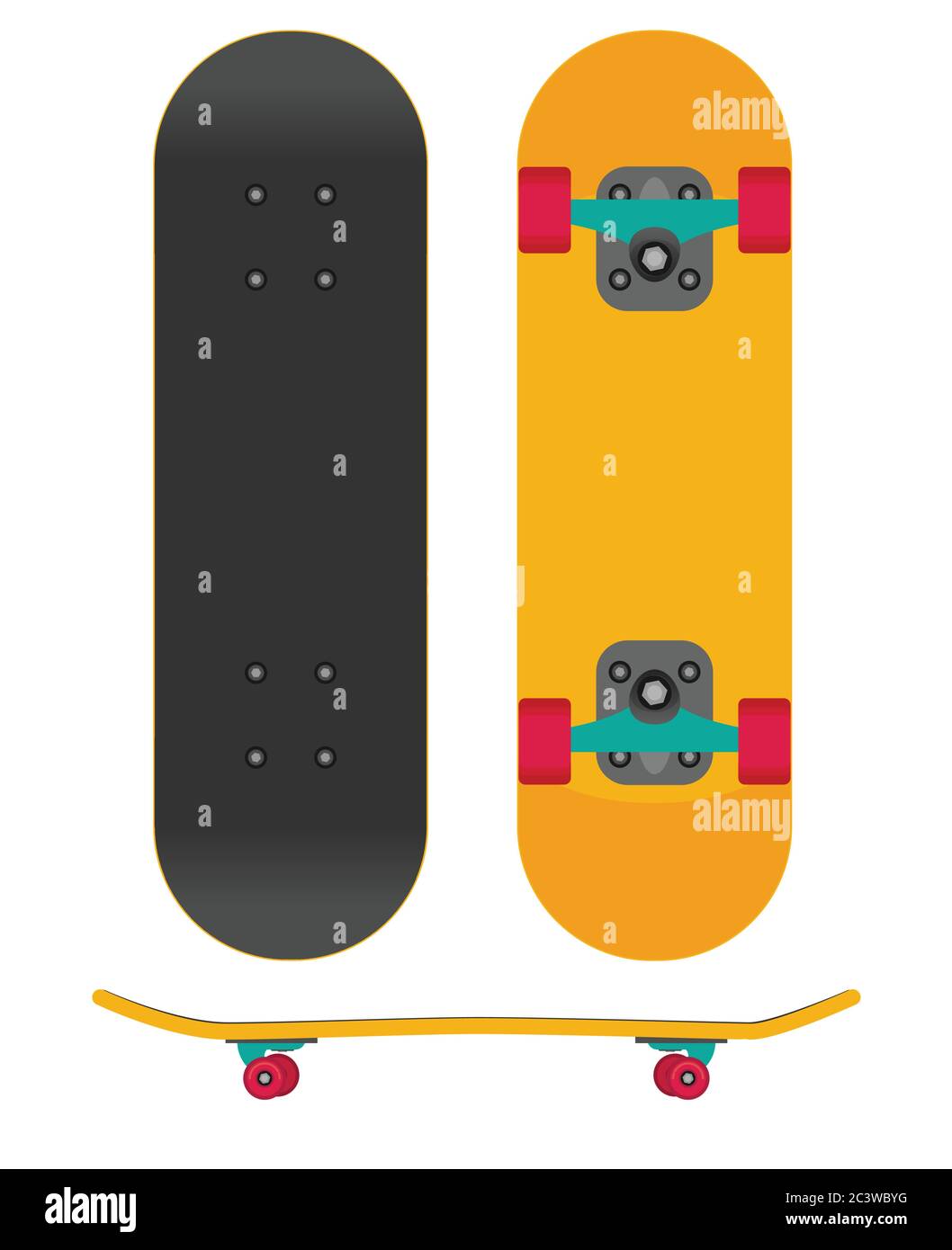 Skateboard vector illustration isolated on white background Stock ...