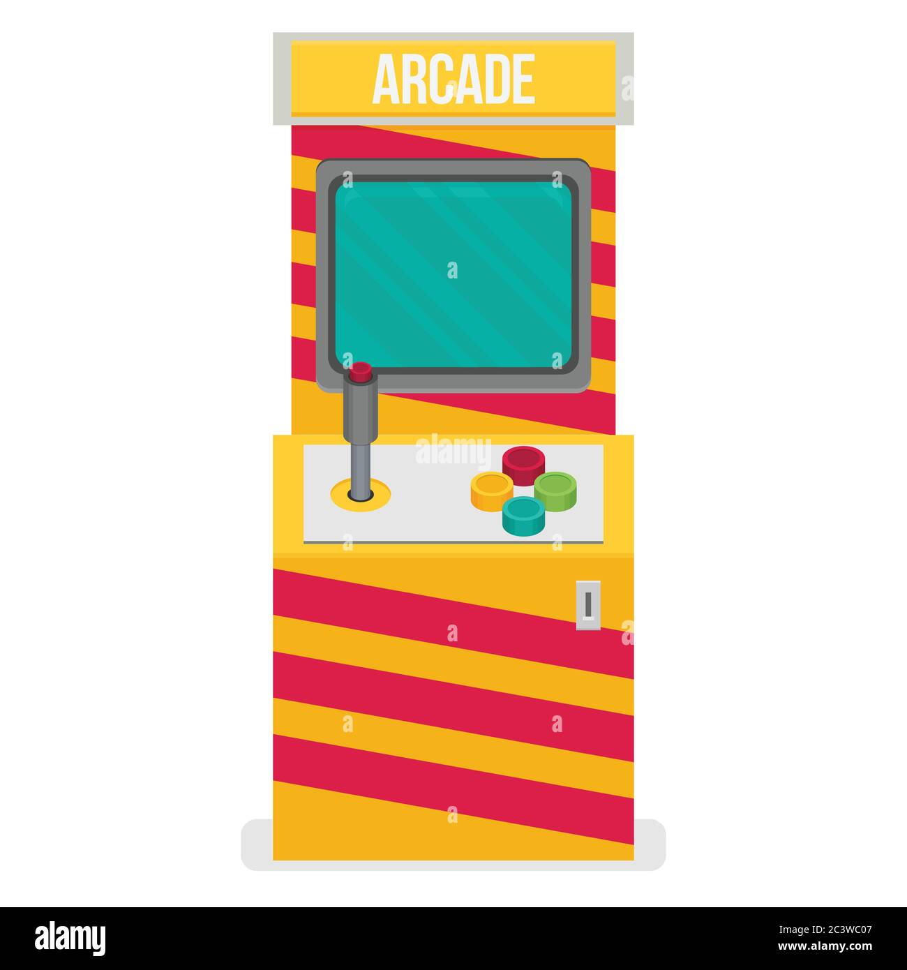 Retro arcade machine. Flat style vector illustration Stock Vector Image & Art - Alamy