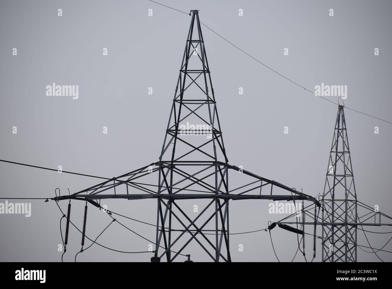 Electrical Line Pylon Stock Photo - Alamy