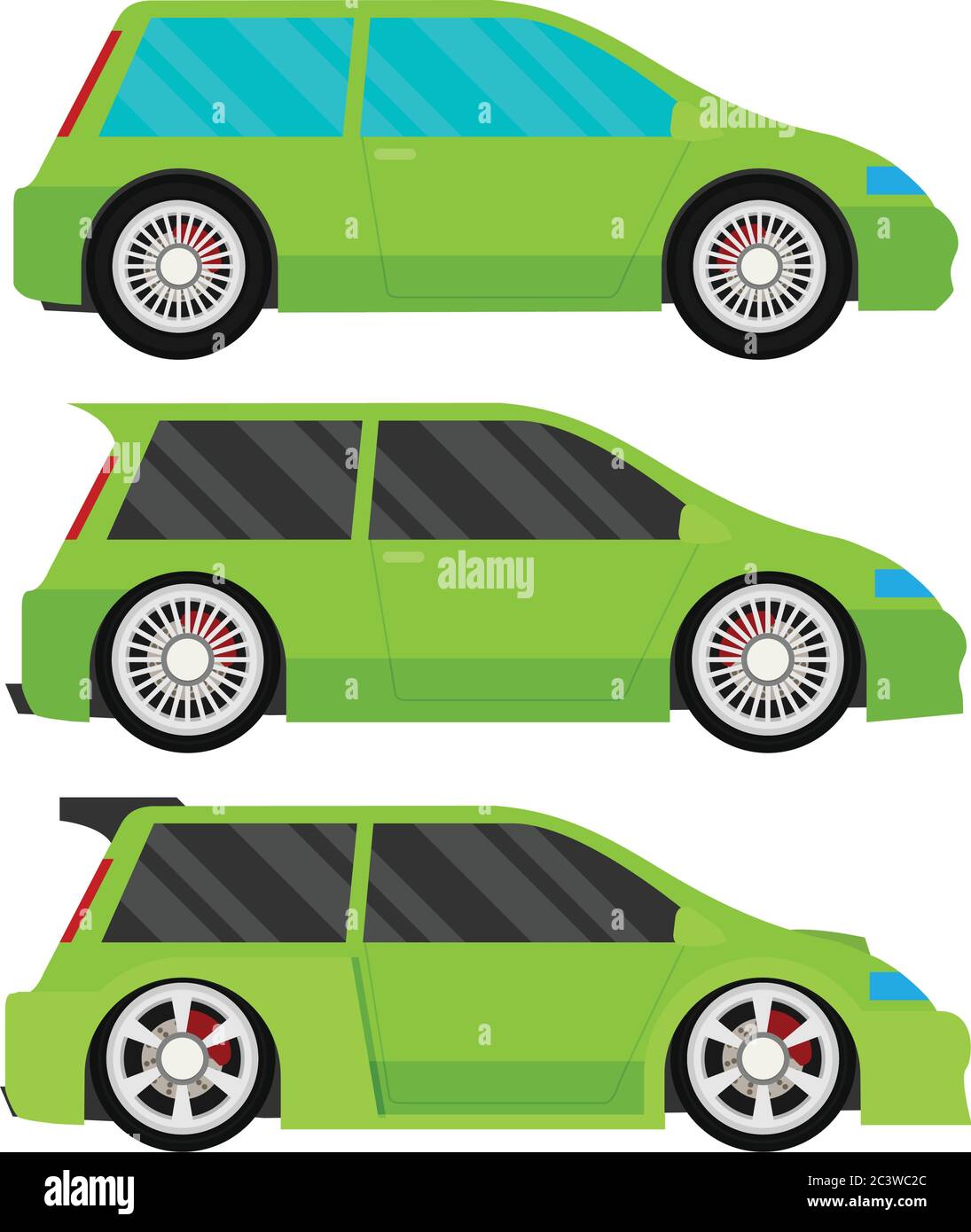 Flat racing car vector set. Eps 10 Stock Vector Image & Art - Alamy