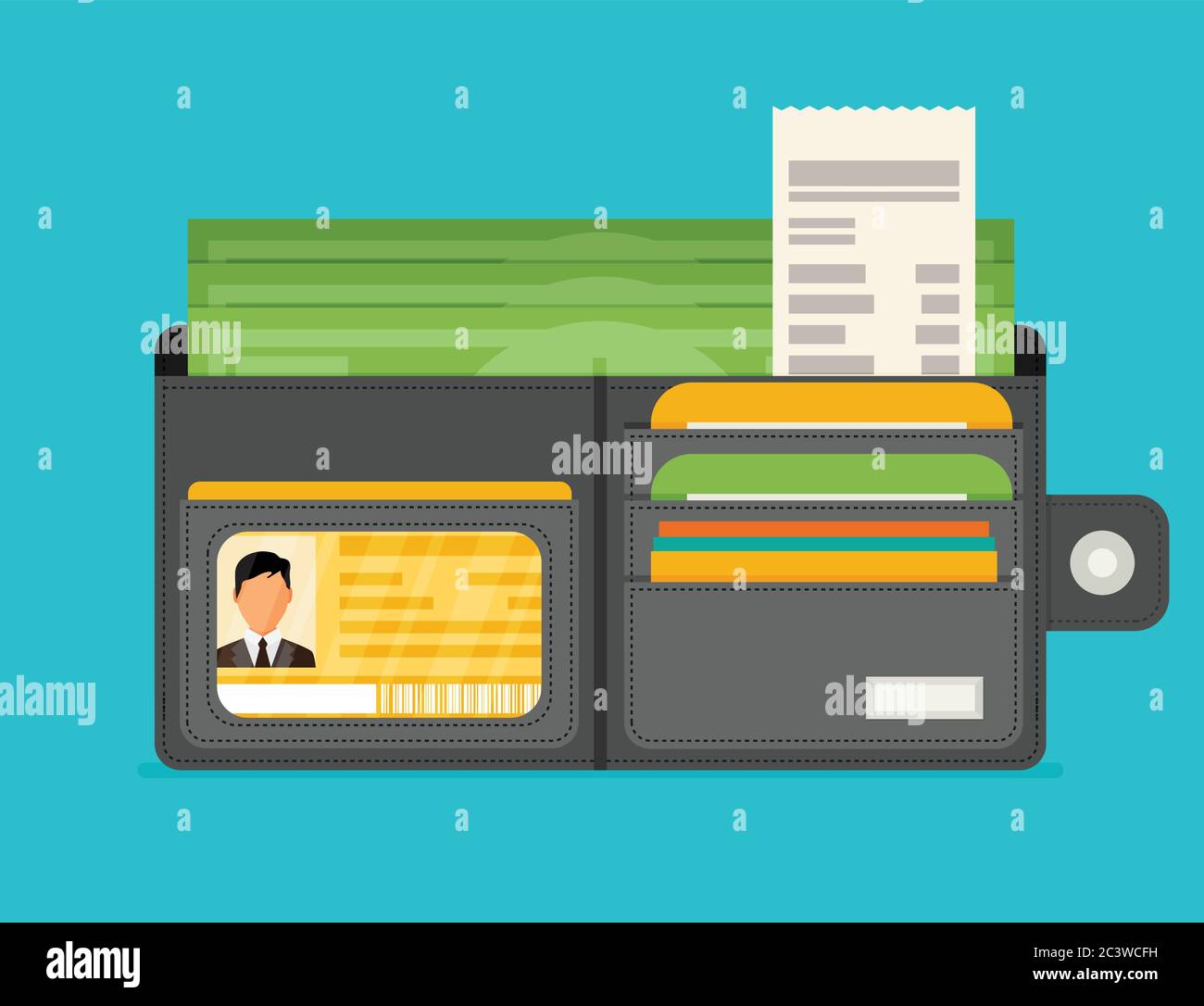 Wallet open in flat style Stock Vector Image & Art - Alamy