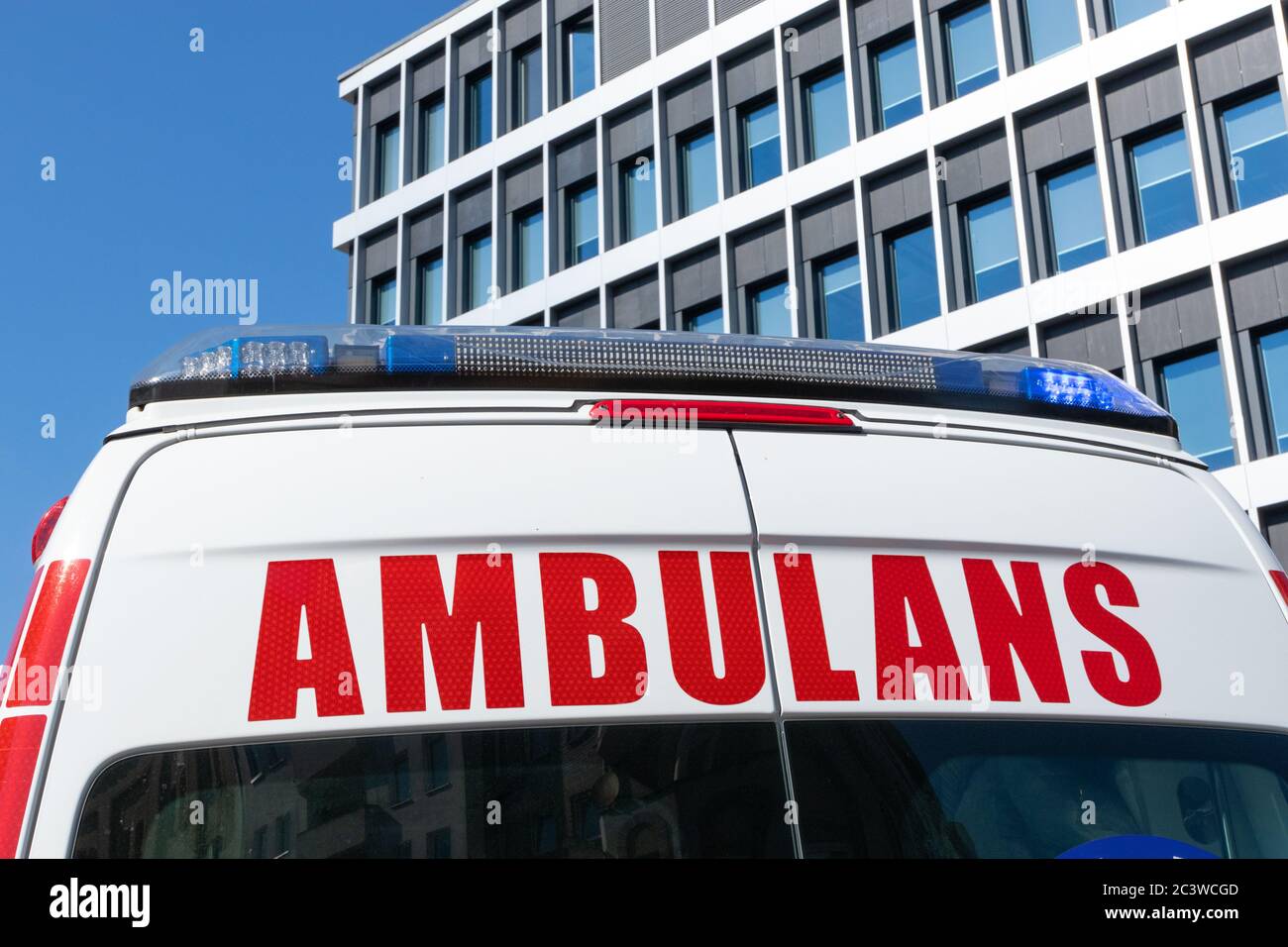 Ambulance on the signal, quick help in saving health and life Stock ...