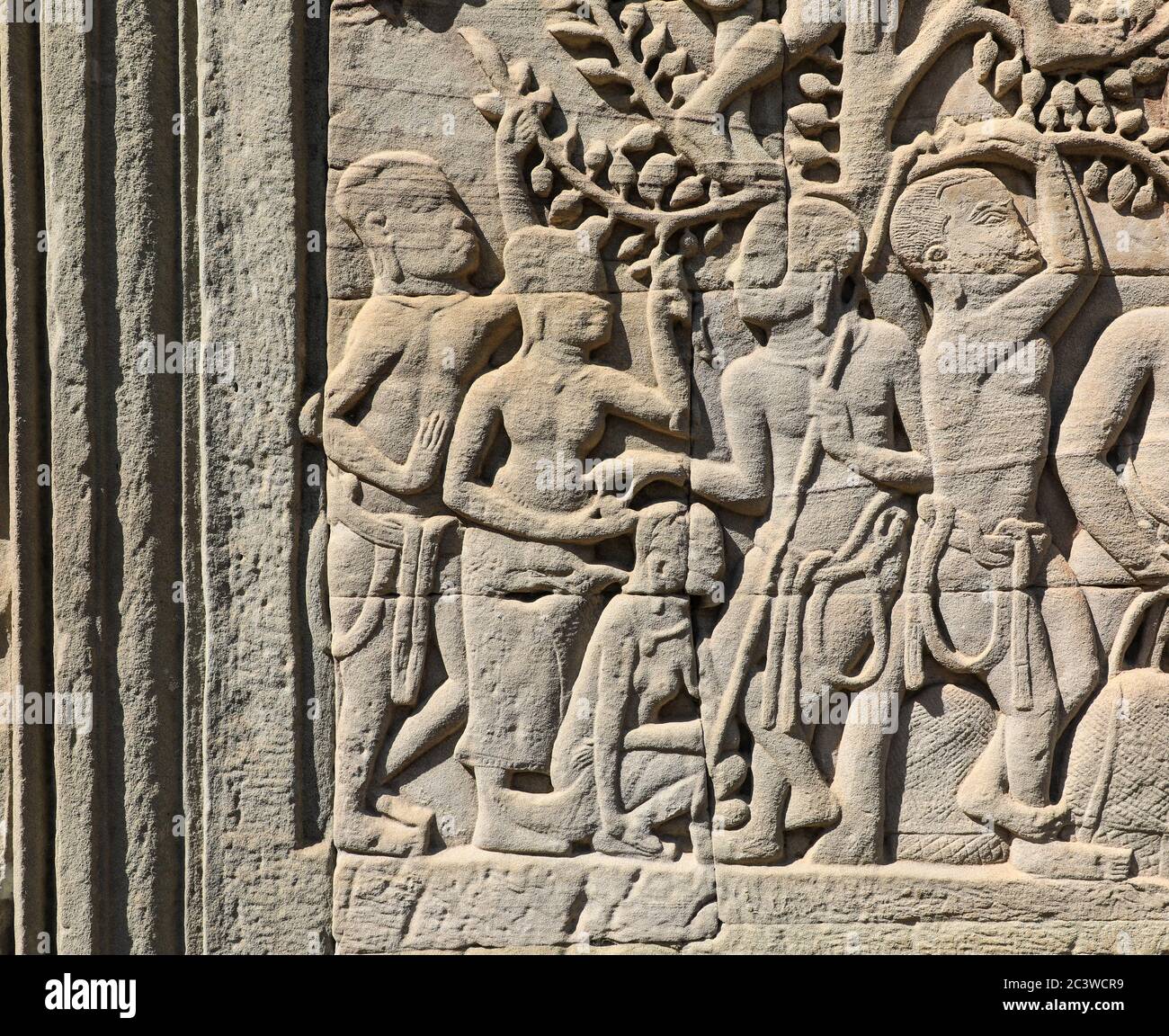 Relief work on walls temple hi-res stock photography and images - Alamy