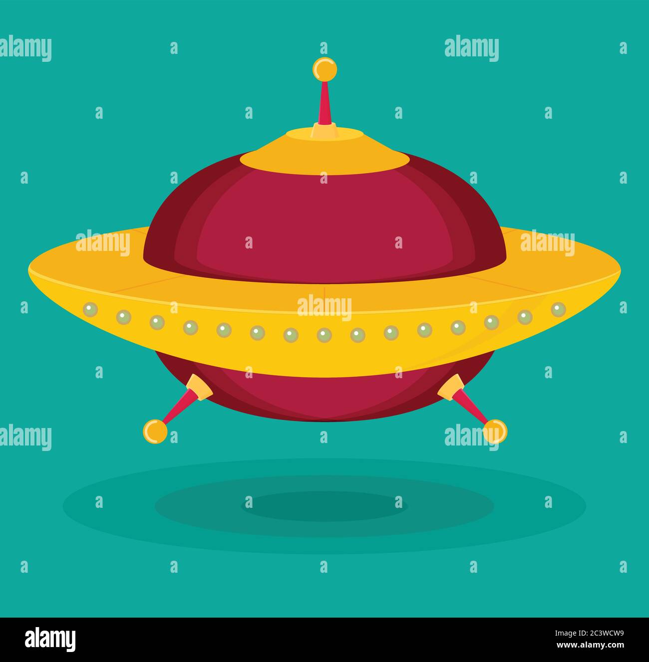 Spaceship, flat vector Stock Vector Image & Art - Alamy