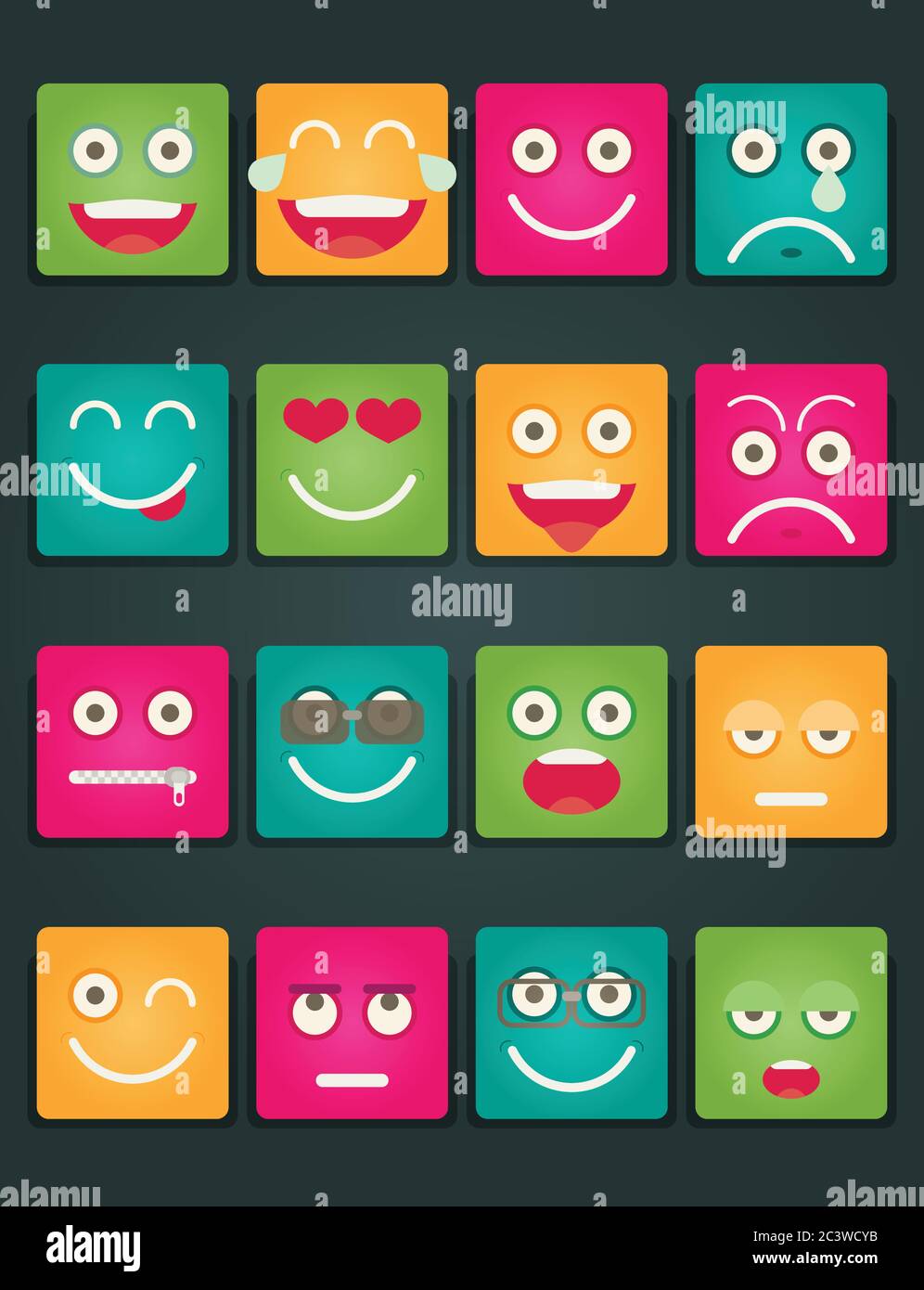 Emoticons set hi-res stock photography and images - Alamy