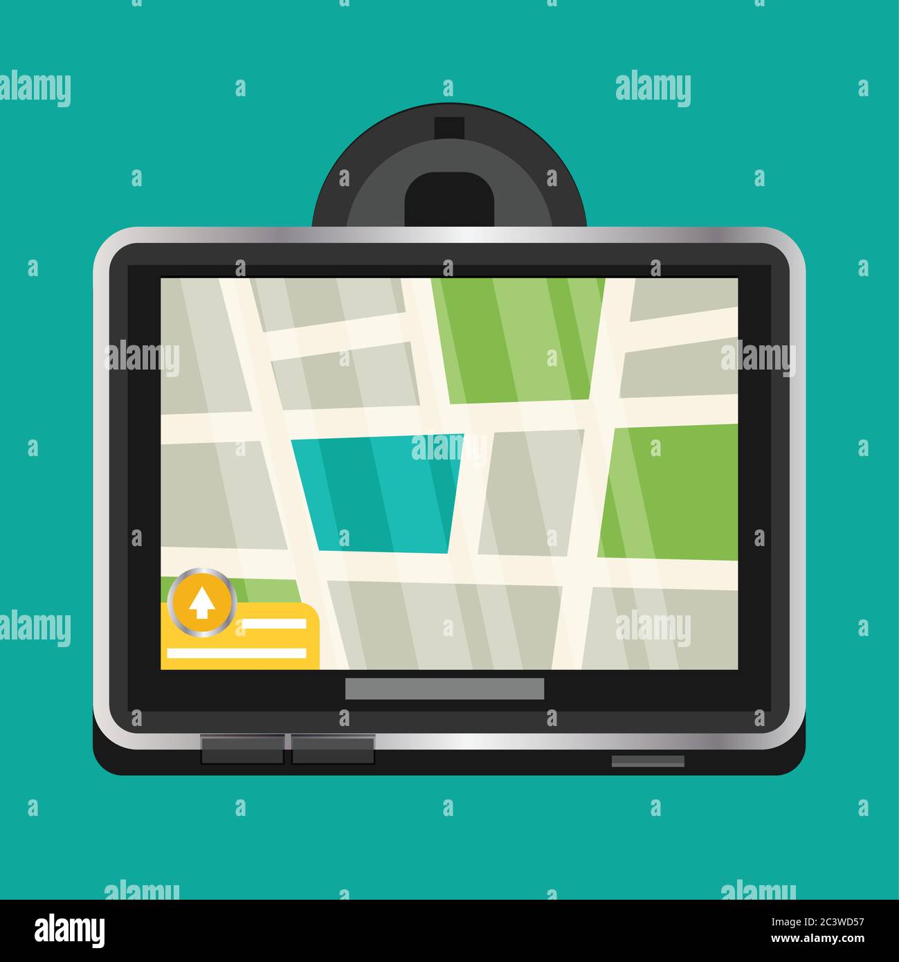 Flat vector GPS navigation Stock Vector Image & Art - Alamy