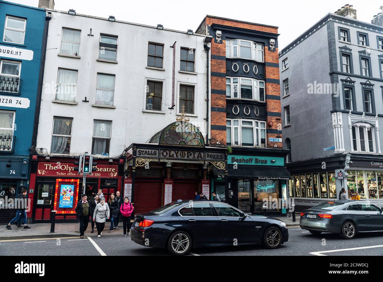 Dublin, Ireland - December 30, 2019: Facade of the Olympia Theatre in ...