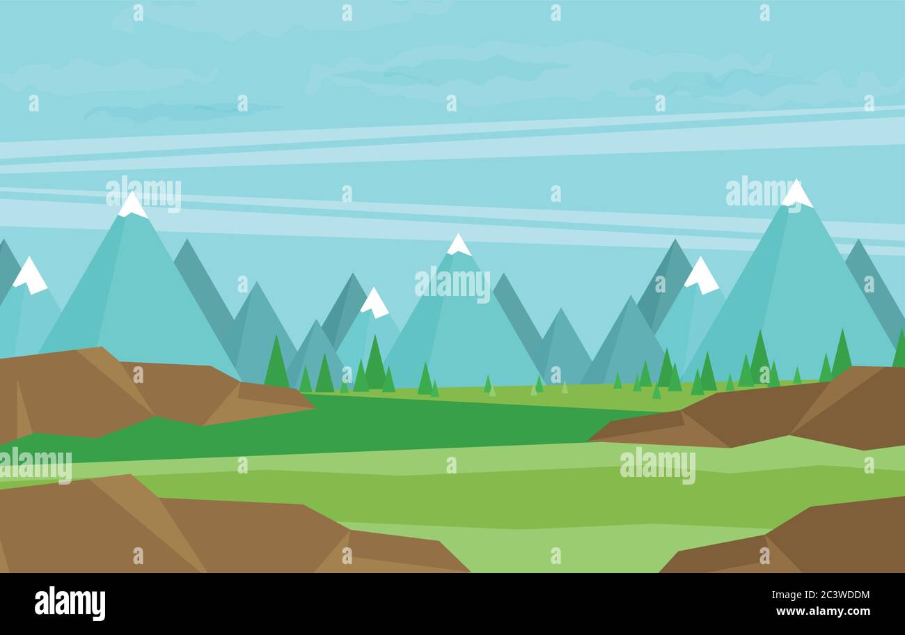 Natural landscape. Vector illustration Stock Vector Image & Art - Alamy