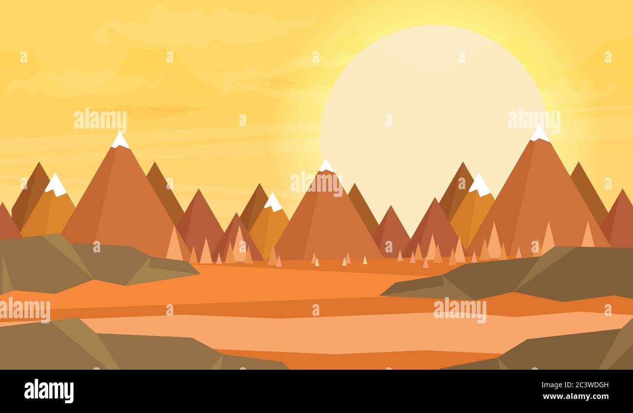 Natural landscape. Vector illustration Stock Vector Image & Art - Alamy