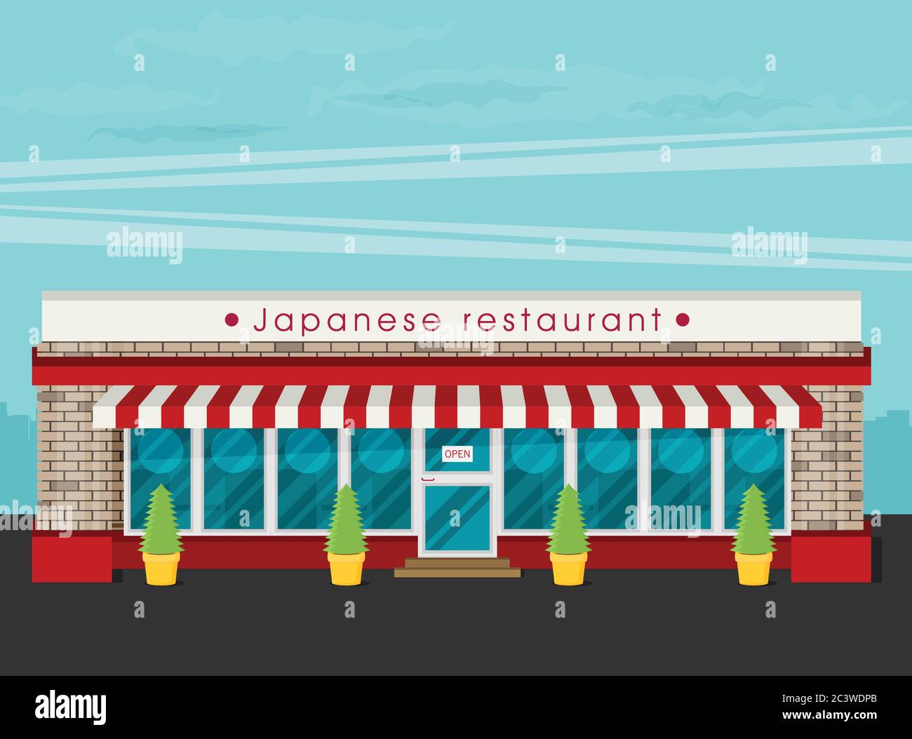 Modern asian restaurant Stock Vector Images - Alamy