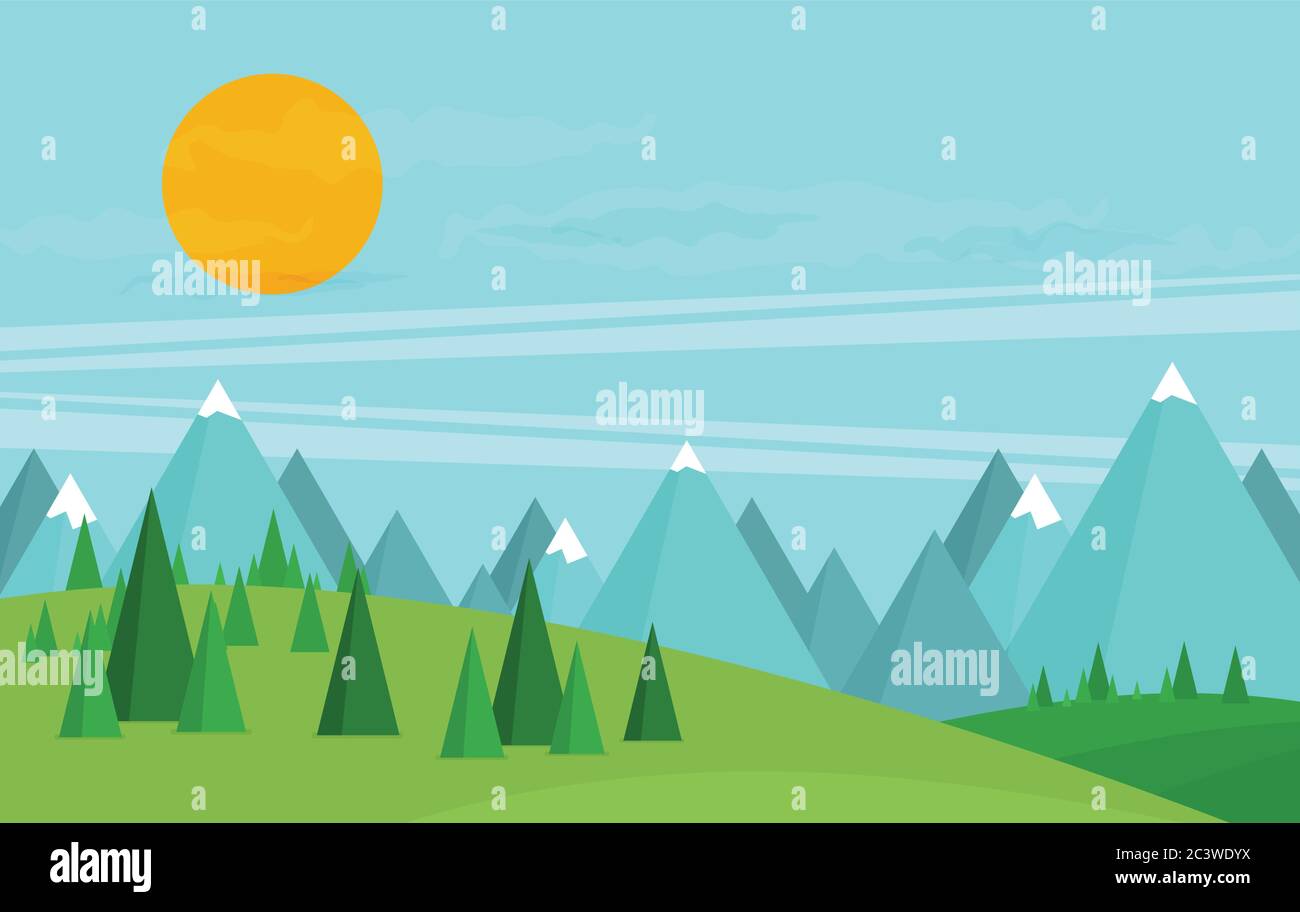 Natural landscape. Vector illustration Stock Vector Image & Art - Alamy