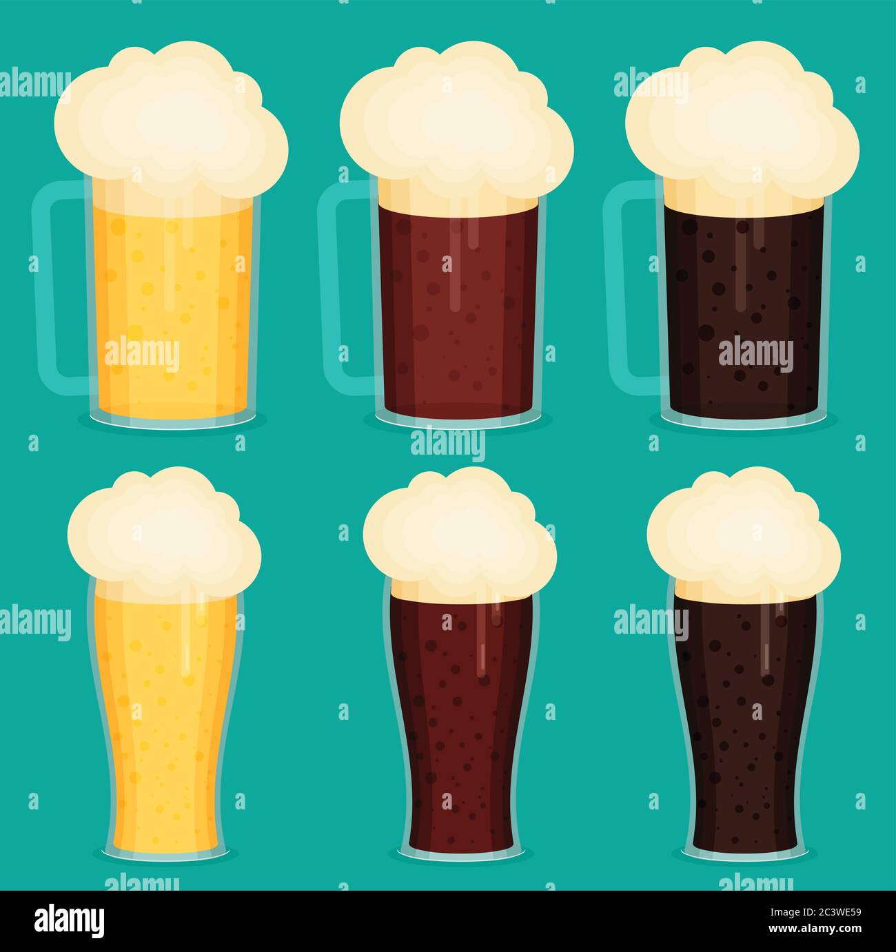 Beer. Cup. Flat vector Stock Vector Image & Art - Alamy