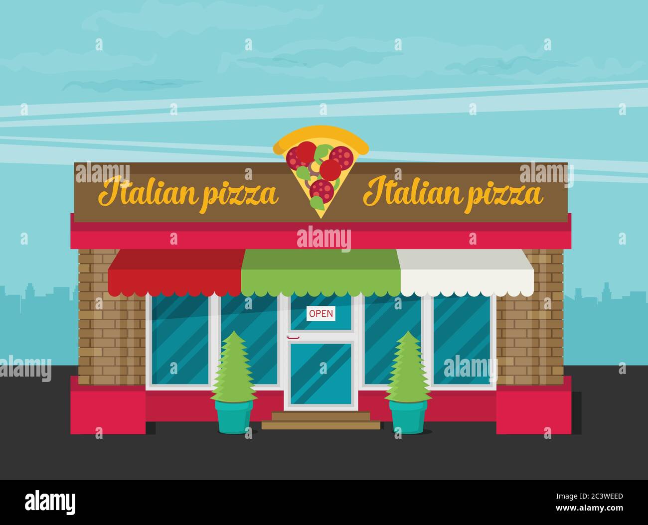 Small italian town Stock Vector Images - Alamy