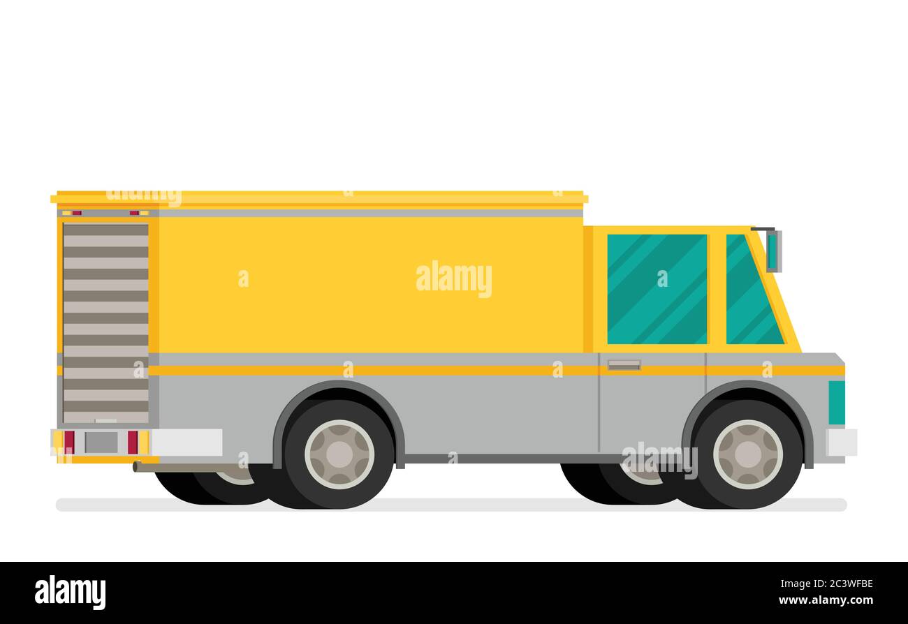 Colorful flat cargo truck icon Cut Out Stock Images & Pictures - Alamy