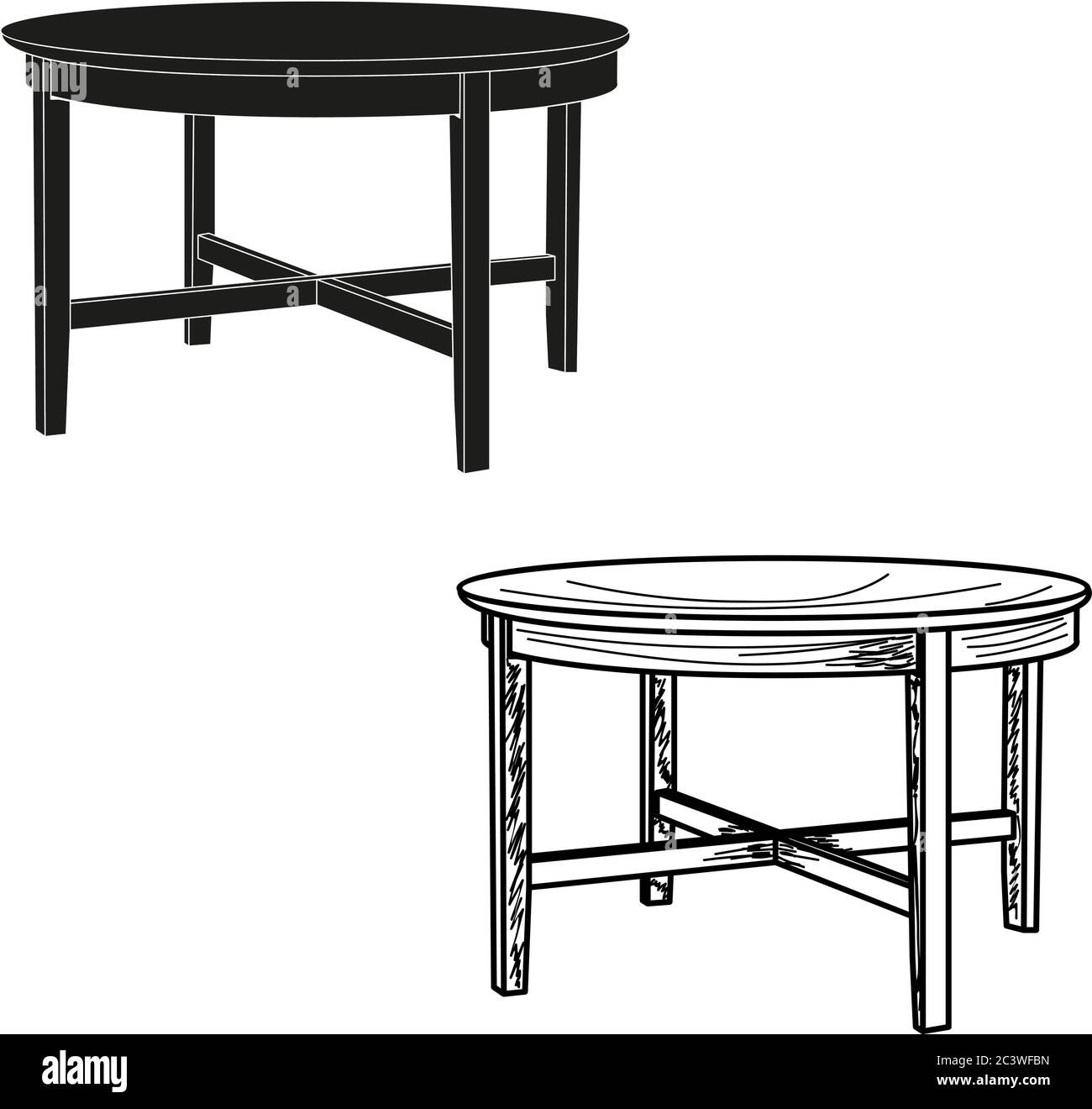 table and sketch of a table Stock Vector Image & Art - Alamy